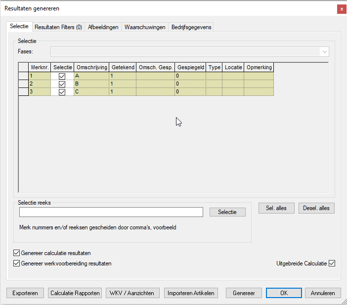 Resultaten Genereren | Matrix Knowledge Base